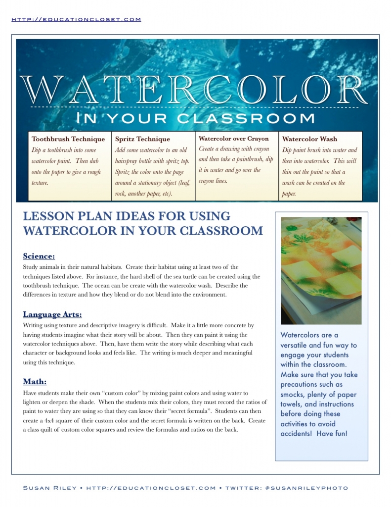 Watercolor Lesson Idea The Institute For Arts Integration And STEAM