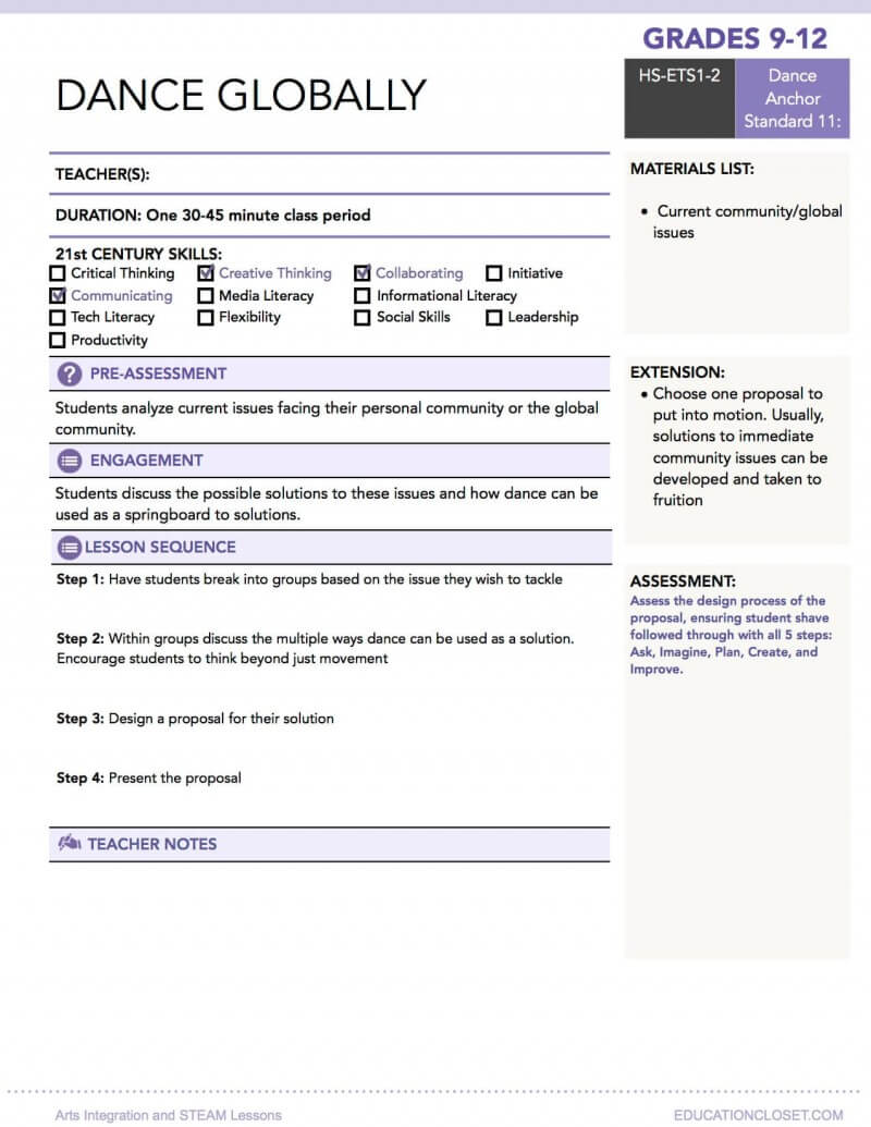 Free K-12 Dance Lessons - The Institute for Arts Integration and STEAM