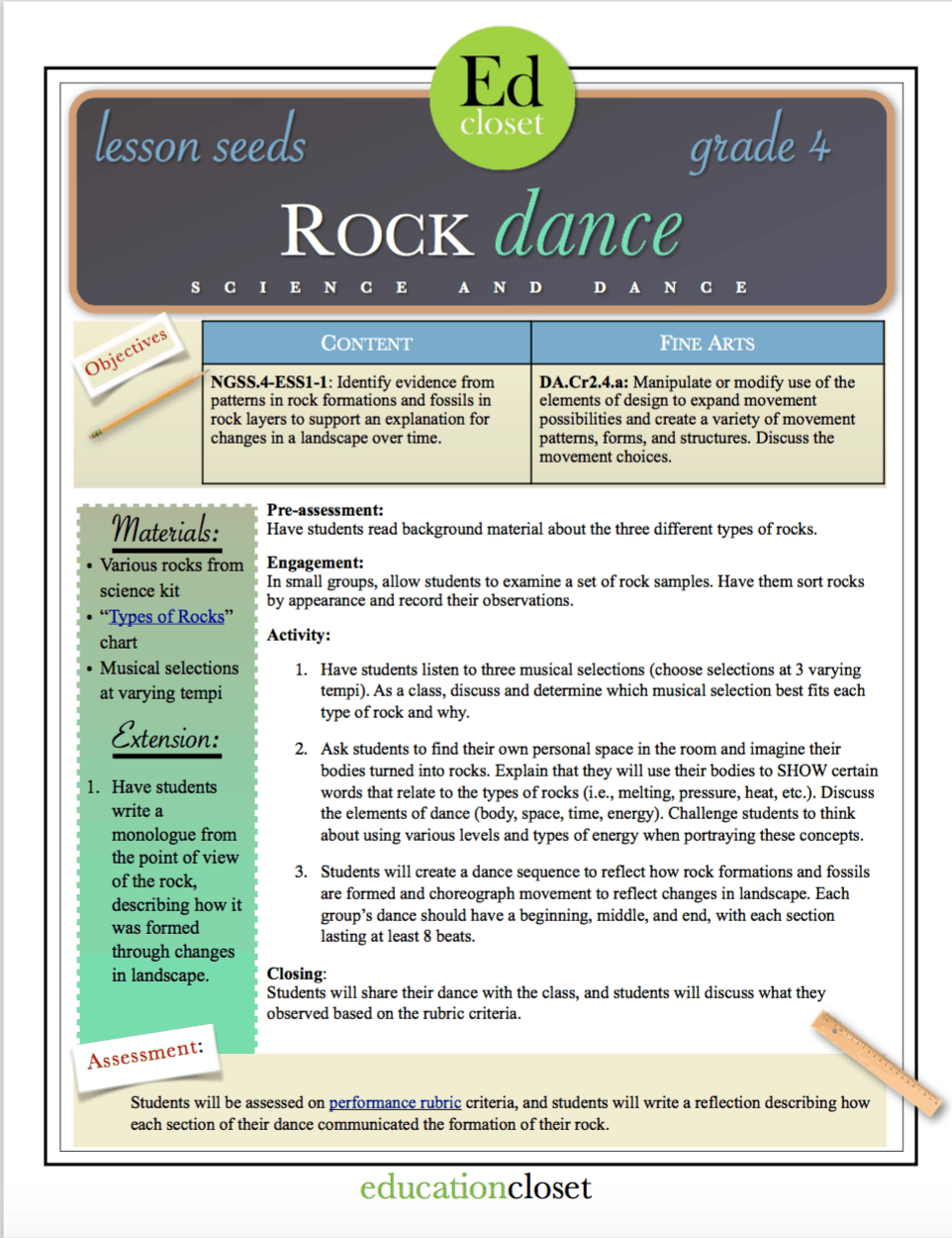 Rock Dance | One Standard, Four Seeds | Education Closet