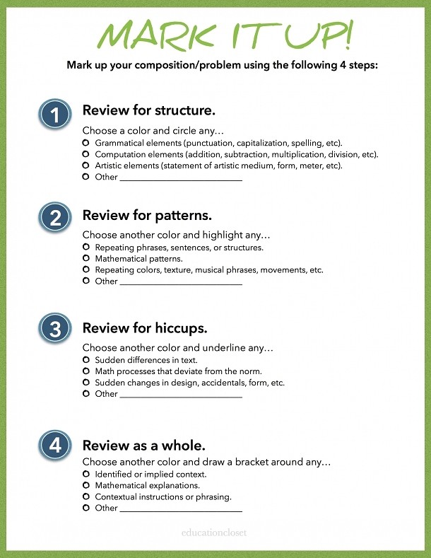 Mark It Up Strategy | Classroom Strategy | Education Closet