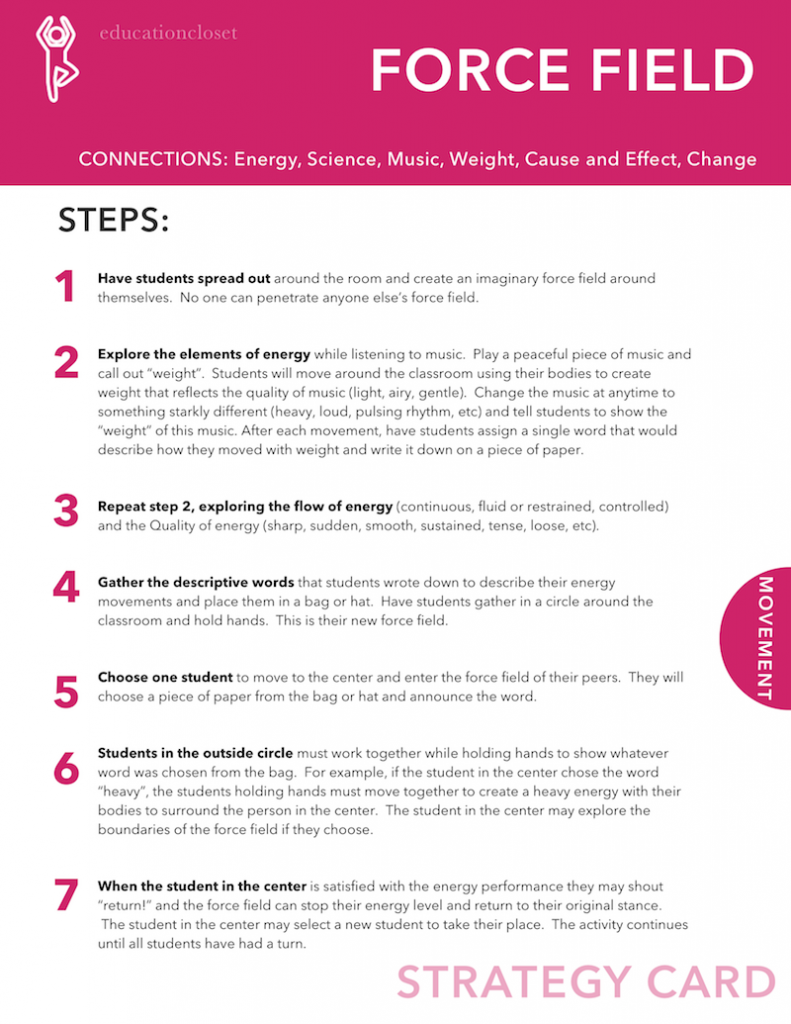 Force Field | An Arts Integration Strategy | Education Closet
