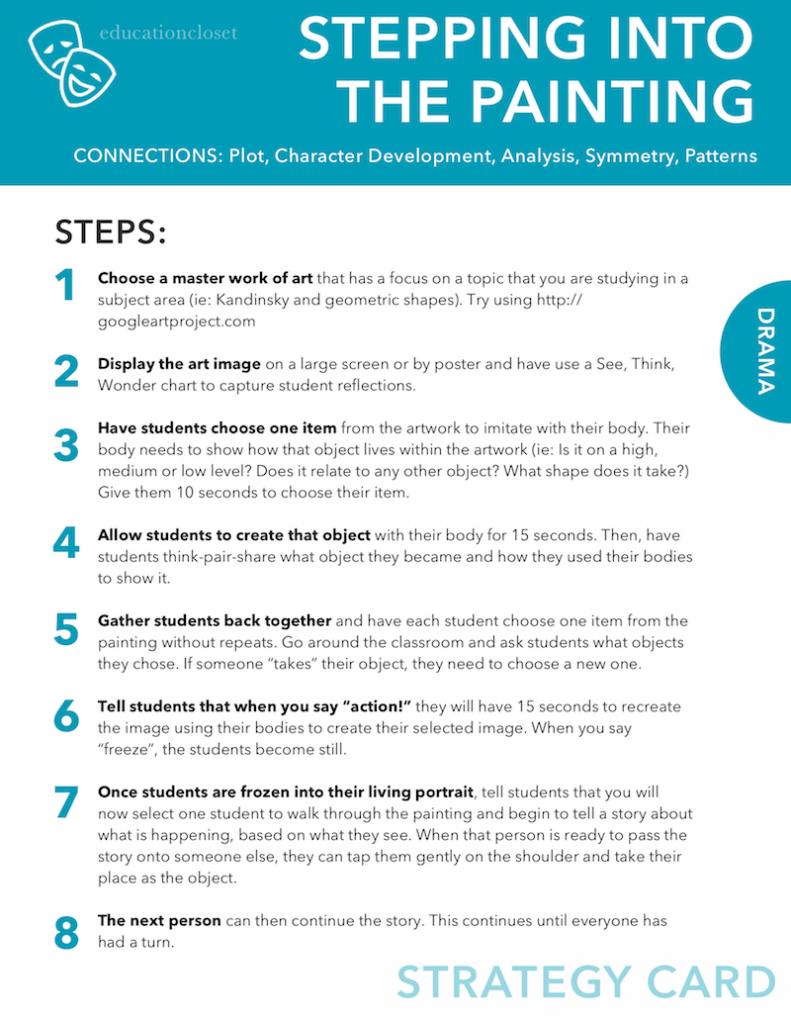 Stepping into the Painting: An Arts Integration Technique