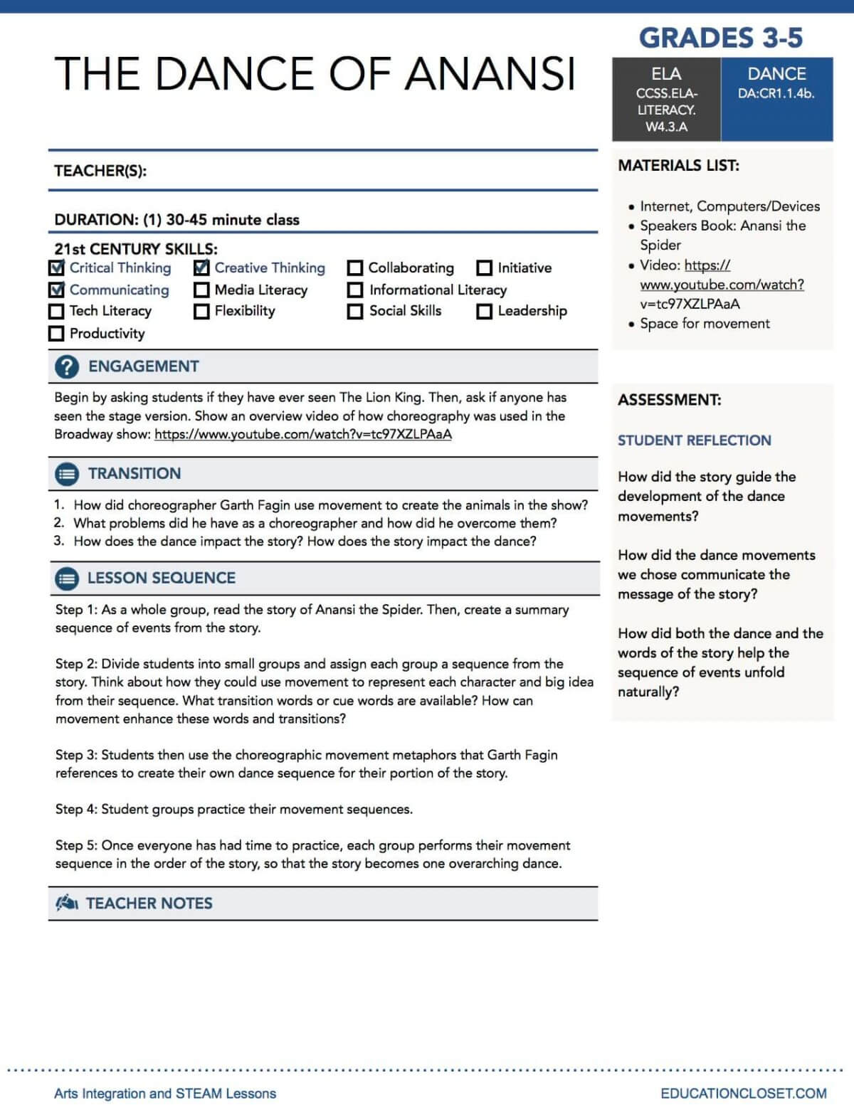 Free K-12 Dance Lessons - The Institute for Arts Integration and STEAM