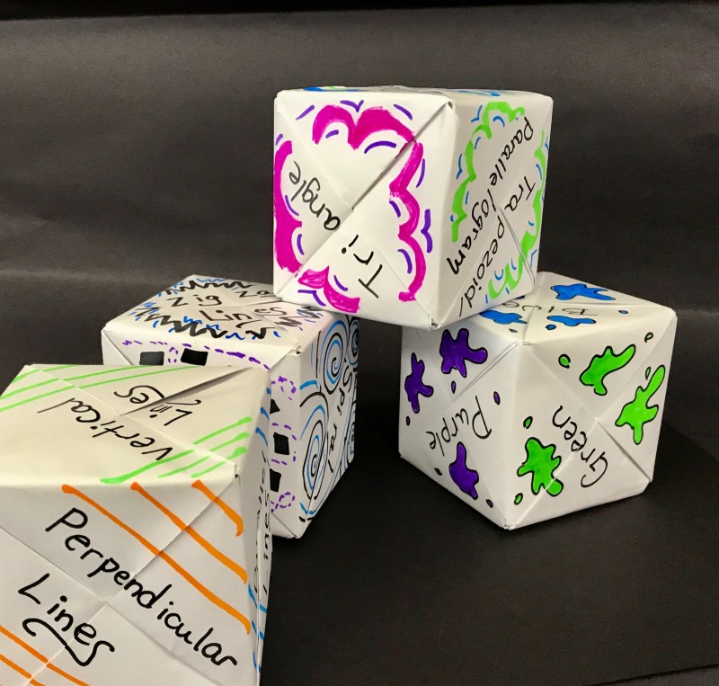 Using Paper Cubes to Reinforce Concepts in the Classroom