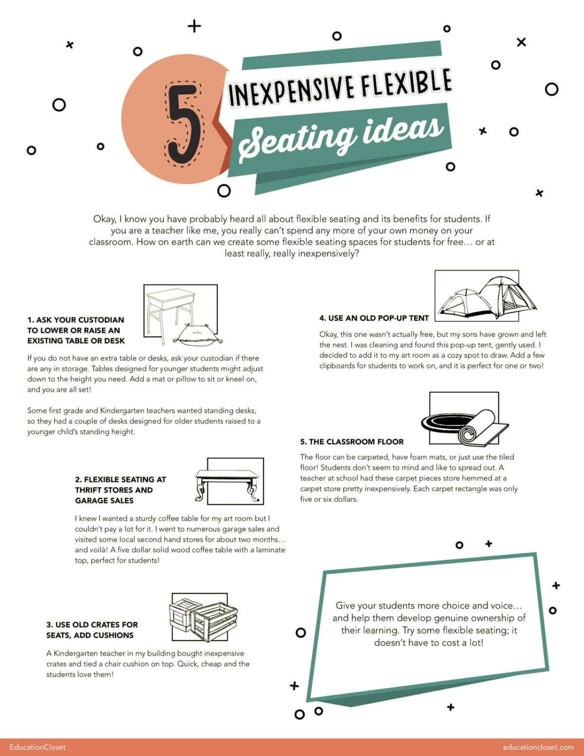 5 Inexpensive Flexible Seating Ideas - The Institute for Arts ...