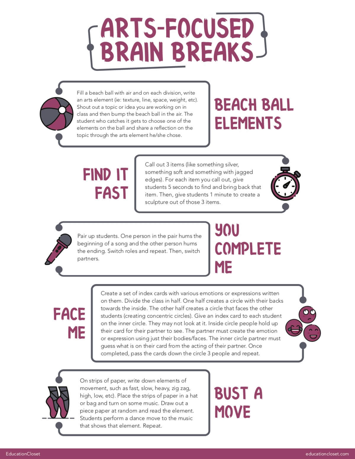 45 Creative Brain Breaks for Kids | The Institute for Arts Integration