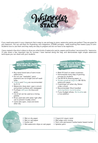 8 Watercolor Techniques Every Classroom Teachers Needs to Know