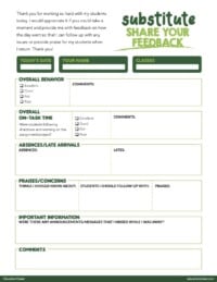 The Essential Substitute Teacher Folder - The Institute for Arts ...