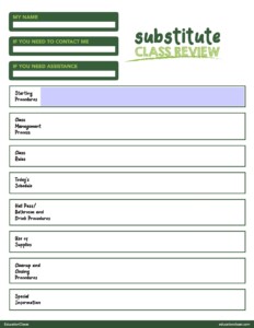 The Essential Substitute Teacher Folder - The Institute for Arts ...