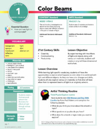 Color Beams - 1st Grade Science and Art Lesson