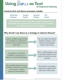Dance and Literacy Activity - Free Video Workshop for Teachers