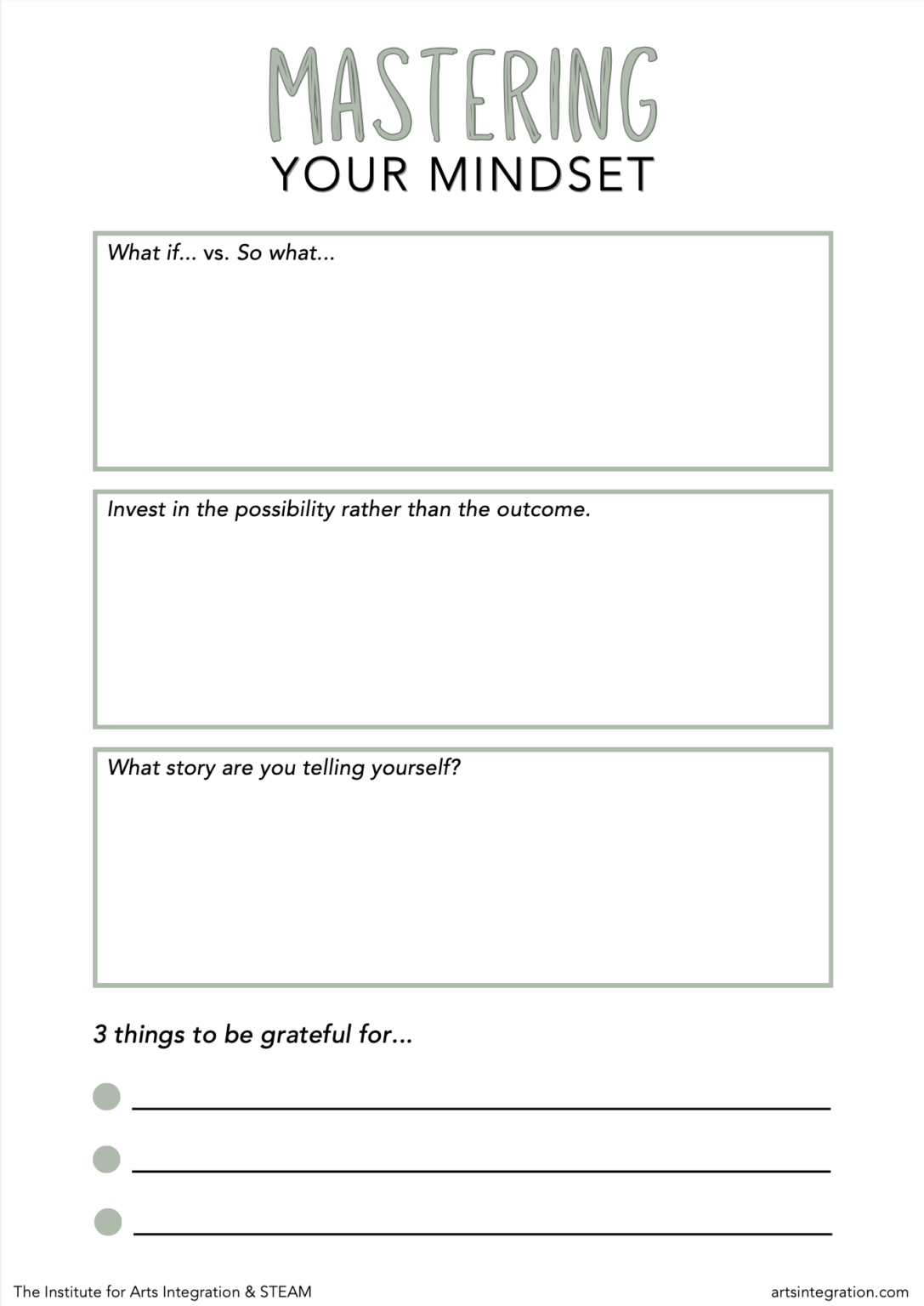 Reframe Your Thinking with These 3 Prompts - The Institute for Arts ...